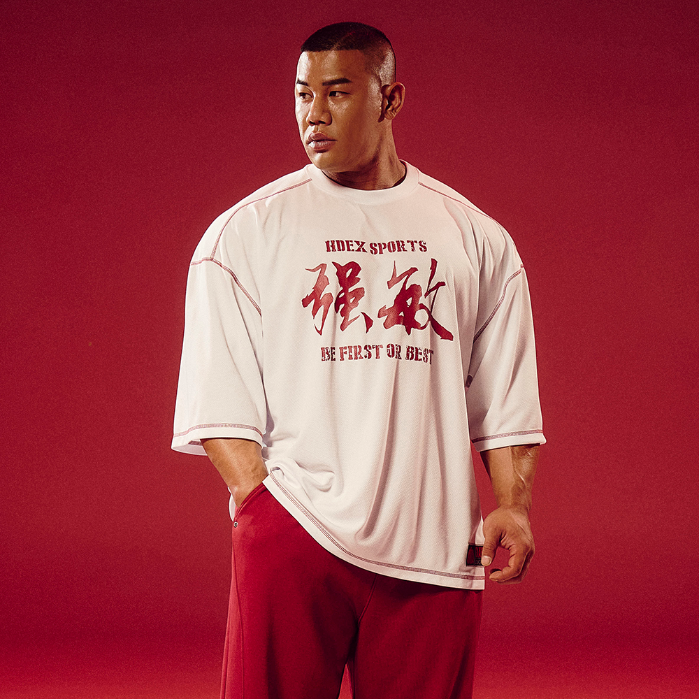 Strong Dexter Gaint Fit 透氣運動短袖上衣 白色 – HDEX TAIWAN
